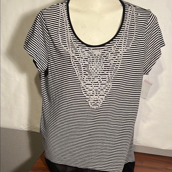 Style & Co. | Tops | Styleco Black And White Extra Large Top ...